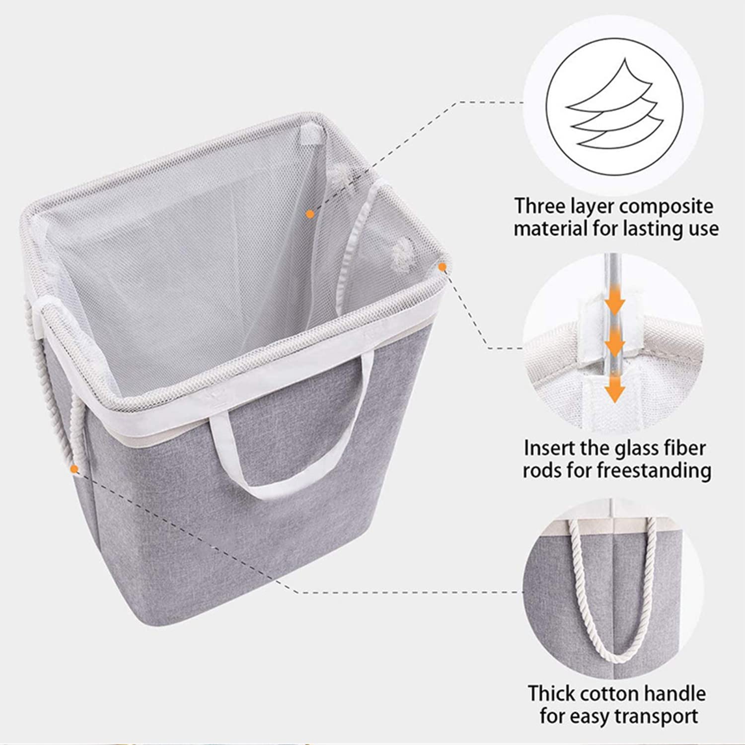 LYZOLICS 72L Collapsible Laundry Hamper, Large Laundry Basket with Lid and Removable Bag, Foldable Dirty Clothes Hamper with Handles for Bedroom Bathroom Closet Toys Clothing Organization (Brown)