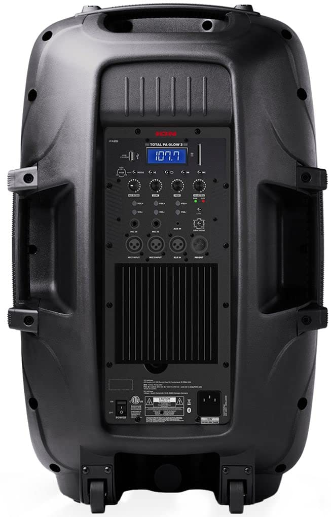 Ion TOTALPAGLOW3 Total PA Glow 3 High Power Bluetooth PA System with Lights (Renewed)