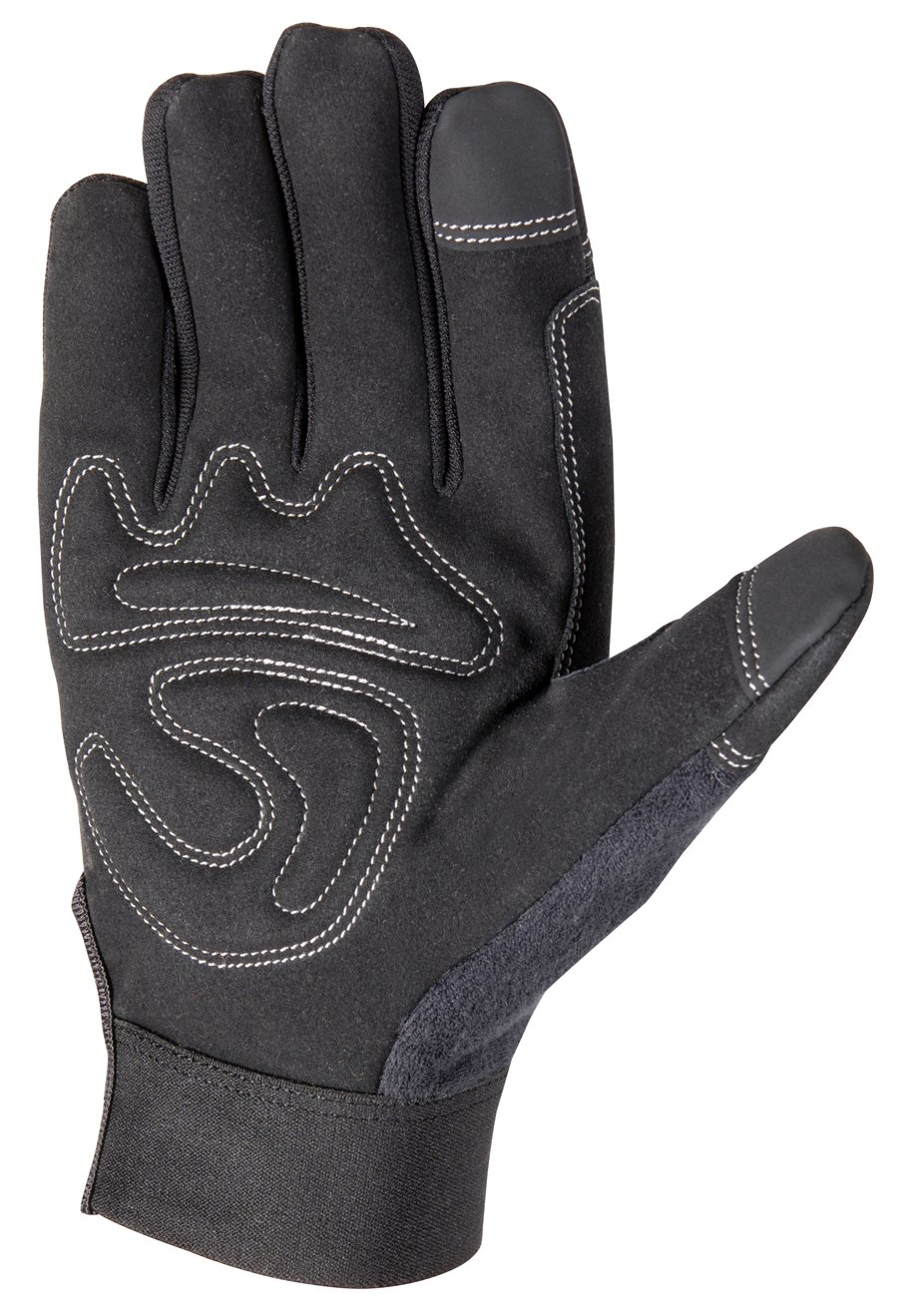 Wells Lamont Synthetic Leather Work Gloves with Touch Screen Capability, High Dexterity, Medium (7706M) , Black