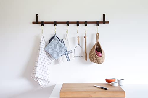 Leather Loop Hooks household storage & organization towel holder kitchen oven hook strap closet pants hook hanger pan hooks jeans hooks [3, 6 or 12 PK]