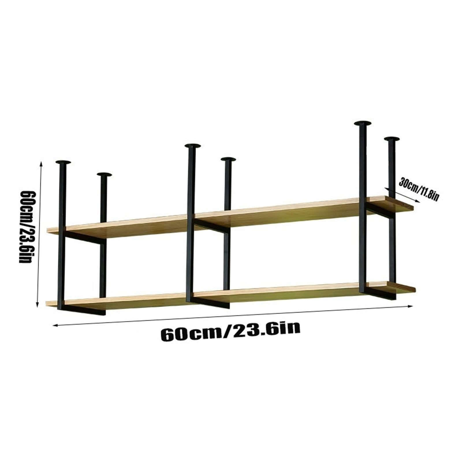 CSNBDMBBSH Floating Shelves, Ceiling Shelf Brackets 2 Layer,Wall-Mounted Decorative Rack For Bars And Restaurants, Hanging(100 * 30 * 60cm(39 * 12 * 24IN))