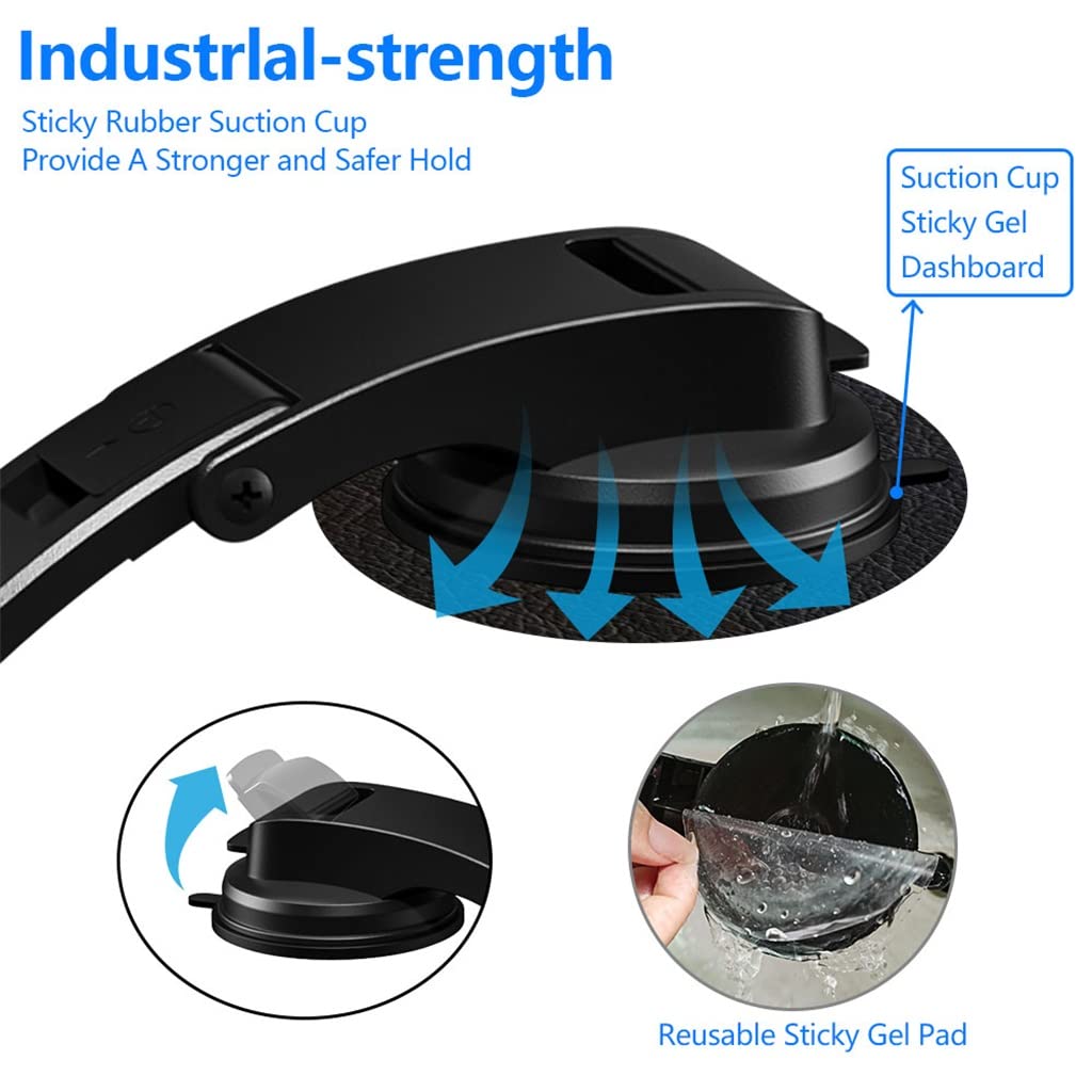 CCBUY Magnetic Car Phone Mount for Vehicle Dashboard 360 Adjustable StandCell Phone Automobile Cradles with Strong Magnets (Color : Black, Size : Universal)