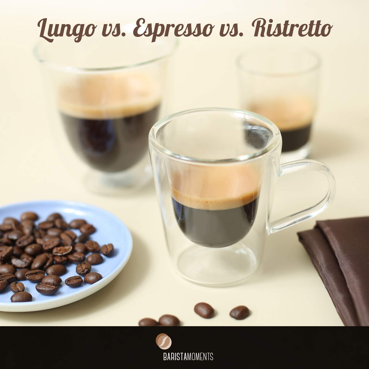 Barista Moments - 20 Italian Lungo Espresso Pods Compatible with Nespresso Original Coffee Capsules Machines (Lungo, 20)