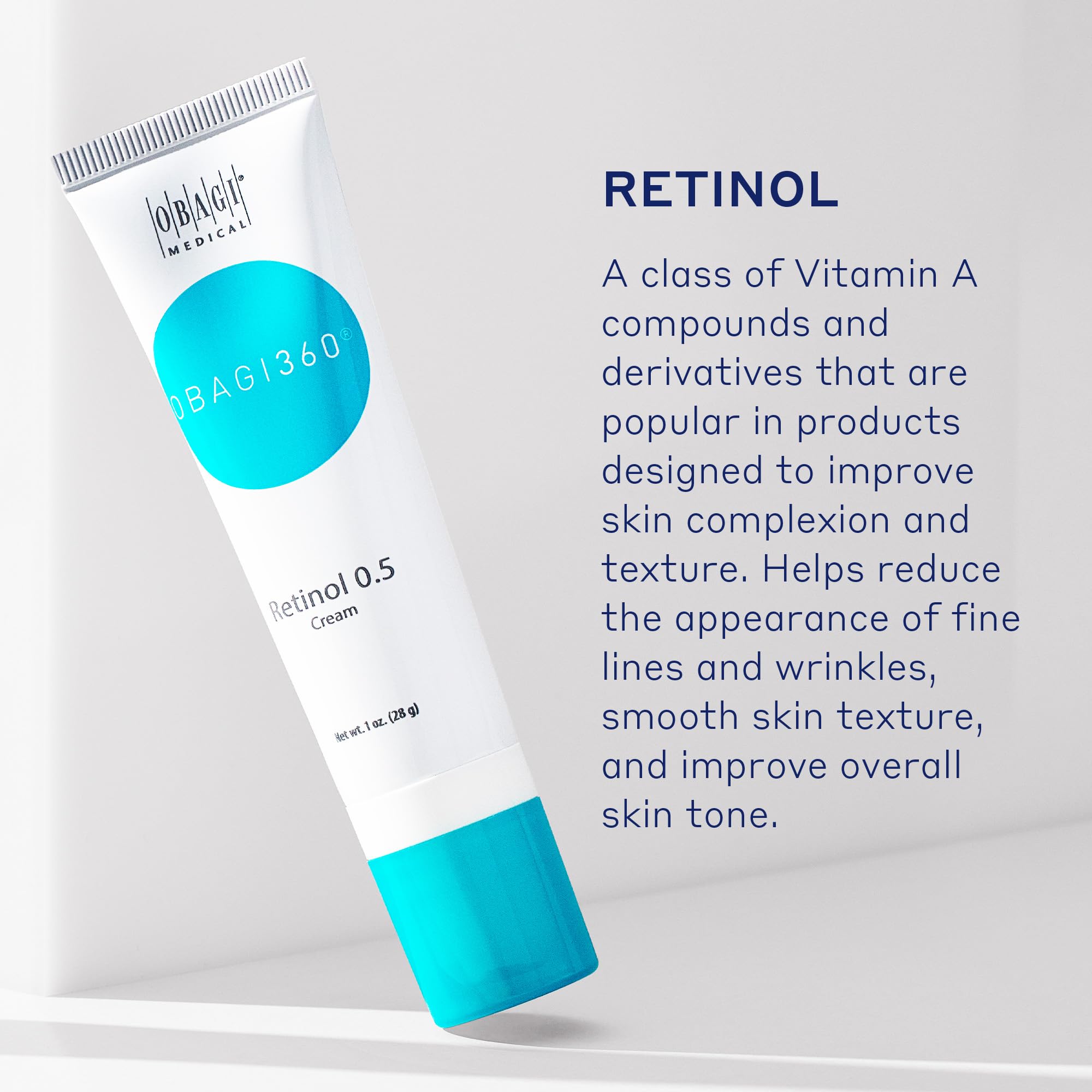 Obagi360 Retinol 0.5 Cream β Helps Reduce the Appearance of Fine Lines and Wrinkles & Smooth Texture with Minimal Irritation β 1 oz