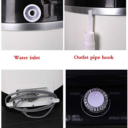 Black Washing Machine，Mini Washing Machine,Portable Single Tub Semi Automatic Laundry Dehydrator