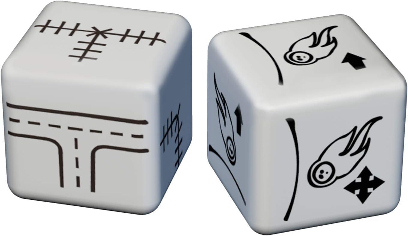 Horrible Guild Railroad Ink: Deep Blue Edition - Roll Dice and Draw Railways and Routes, 7 Rounds to Expand Your Rail Map - Expansion Dice Included Ages 8 & Up (Packaging may vary)