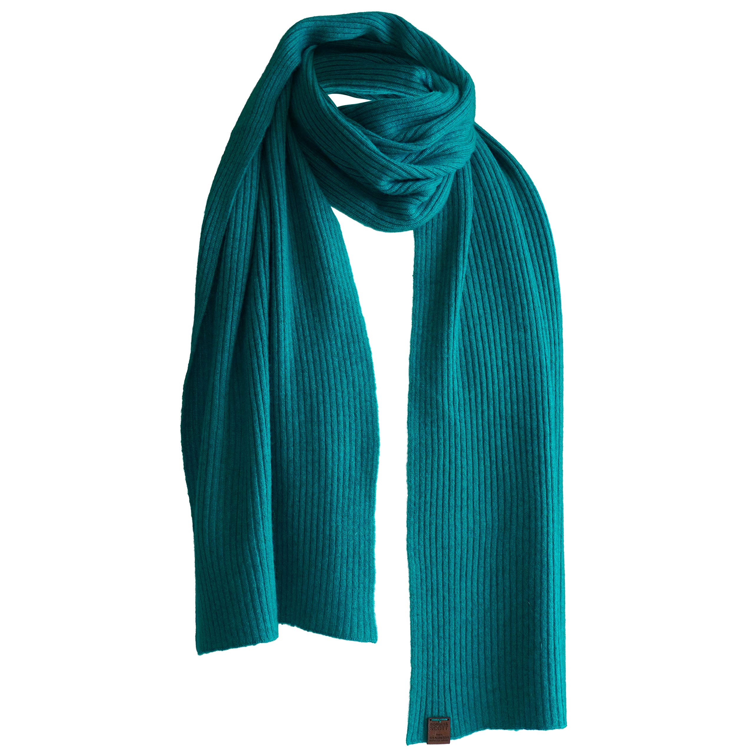 Borges & Scott Pure Cashmere Scarf - 100% Cashmere - Made in Nepal - Teal