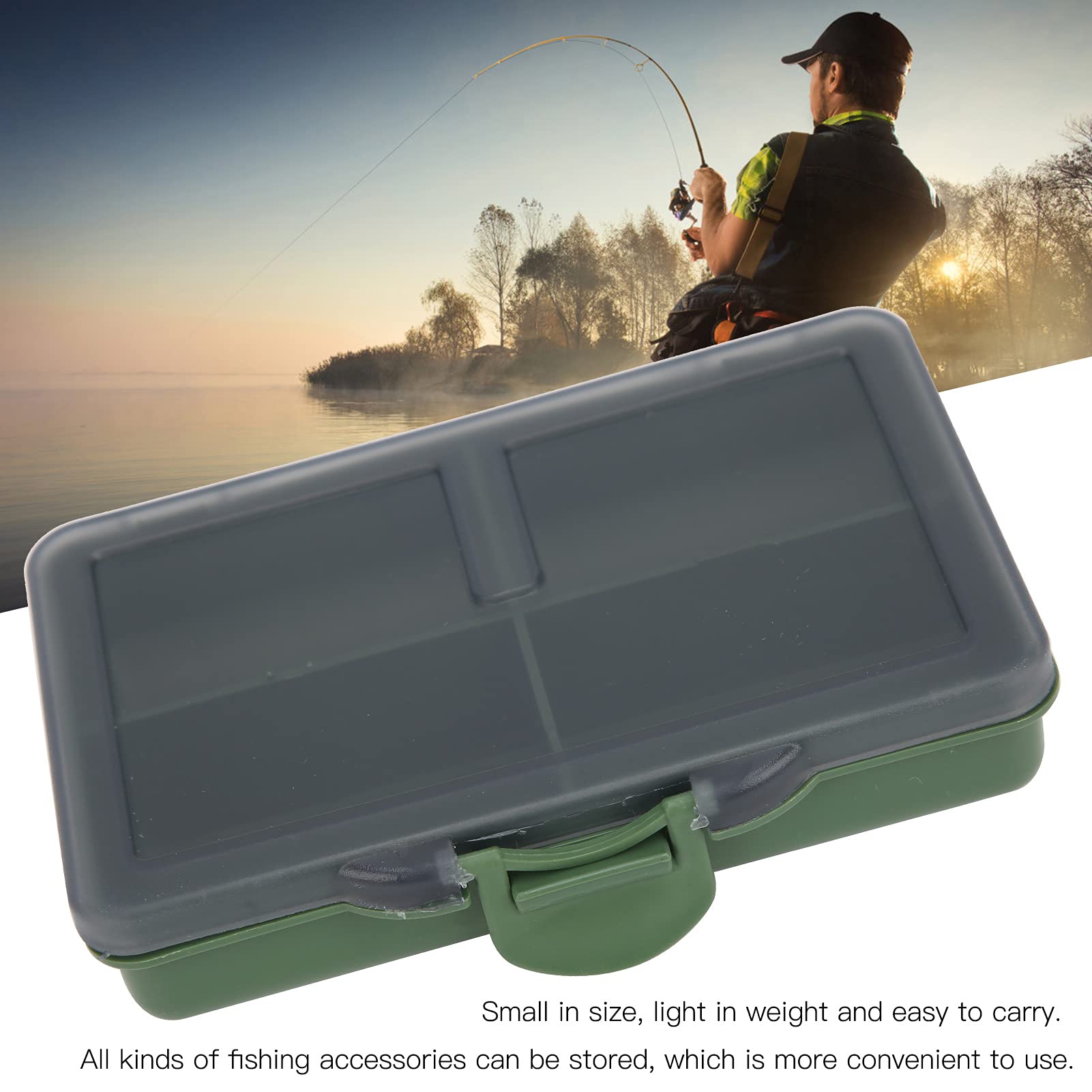 Bait Storage Case, Fishing Lure Boxes Fishing Accessory Box PP Plastic Fishing Tackle Accessory Box for Fishing(4 Cells)