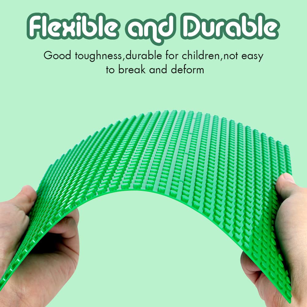 Lekebaby Classic Baseplates Building Base Plates for Building Bricks 100% Compatible with Major Brands-Baseplates 10" x 10", Pack of 12