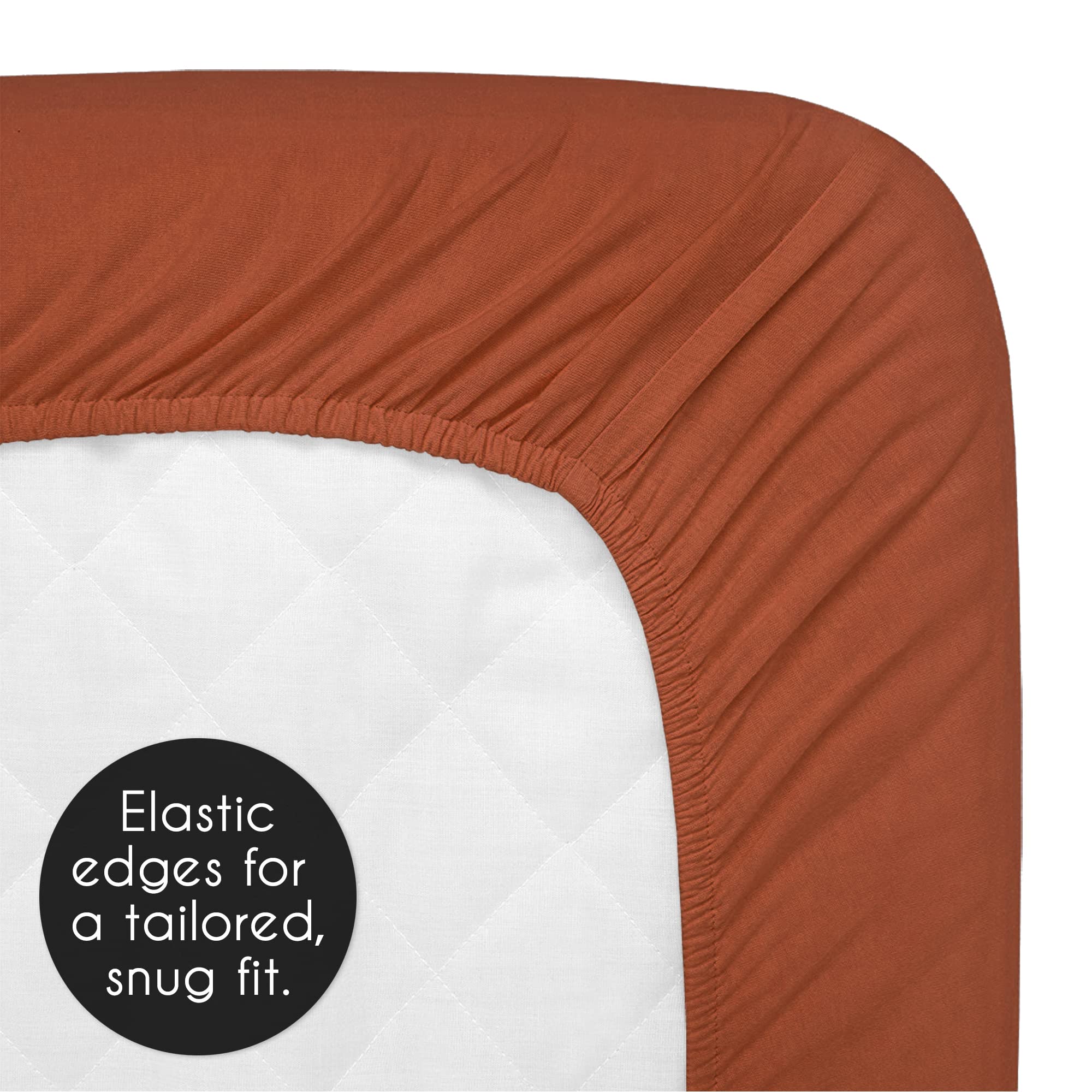 Sweet Jojo Designs Rust and White Boho Rainbow Boy or Girl Fitted Crib Sheet Baby or Toddler Bed Nursery - Orange Bohemian Celestial Sky Outdoors Nature Gender Neutral
