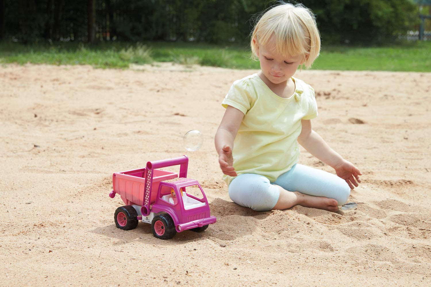 Lena Eco Active Princess Pink Front Loader Truck is a Eco Friendly BPA and Phthalates Free Environment Friendly Biodegradable Green Toy Manufactured from Premium Grade Resin and Wood