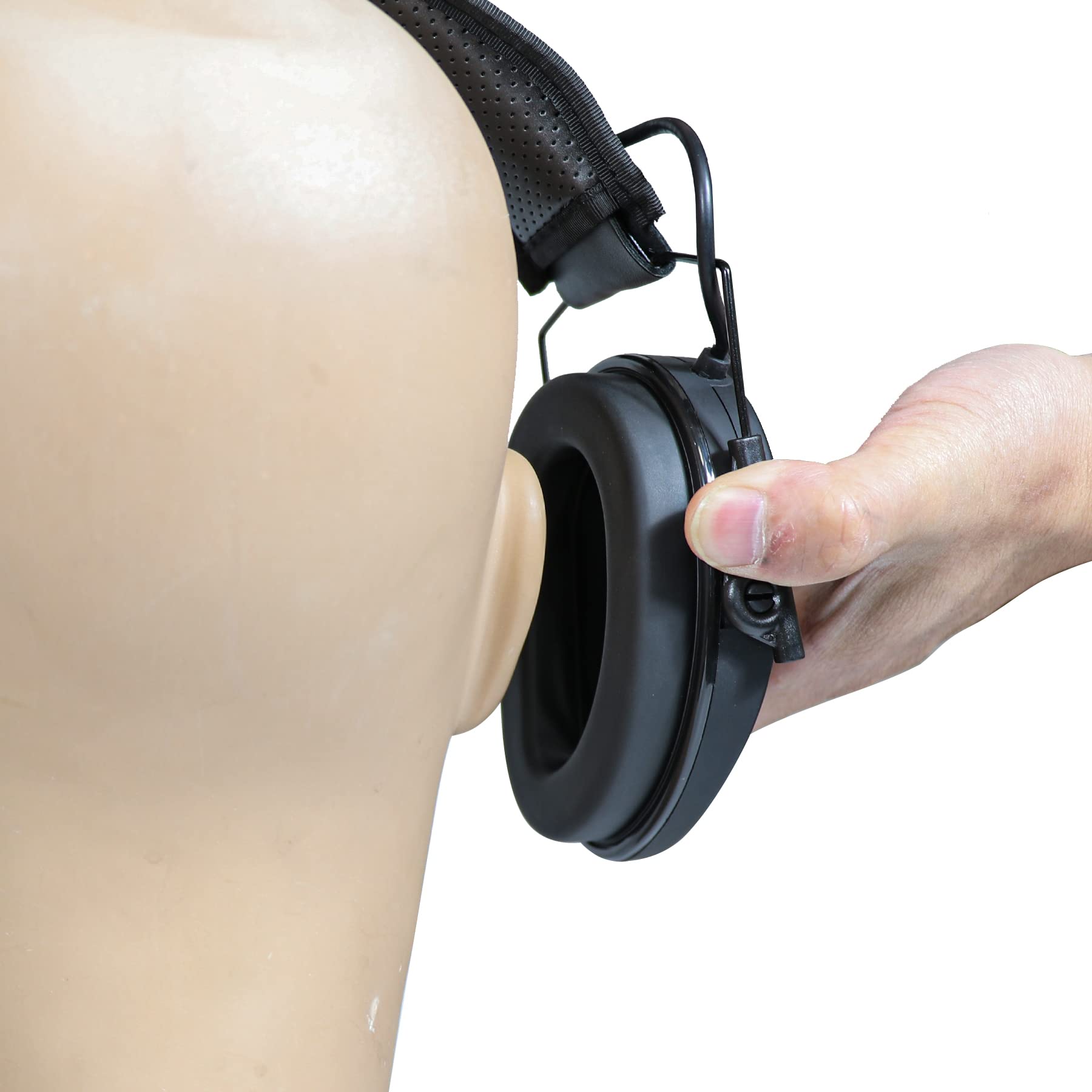 BAIZE Tactical Electronic Shooting Ear Protection 4-Mics Ear-Shaped Earmuffs Anti-Noise Sound Amplification Headphones for Outdoors