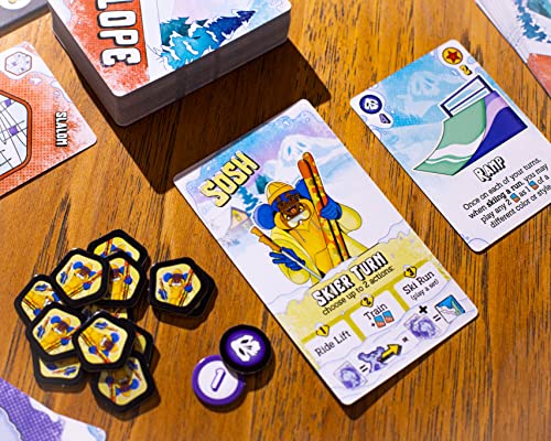 Skull Canyon Ski Fest Board Game - Race Down the Slopes and Conquer the Mountain! Strategy Game for Kids and Adults, Ages 14+, 2-4 Players, 45-90 MInute Playtime, Made by Pandasaurus Games