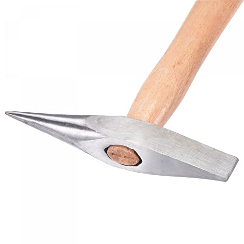 uxcell 10 Oz Welding Chipping Hammer Steel Tack Hammer Electrician's Hammer with Wooden Handle for Removing Repairing