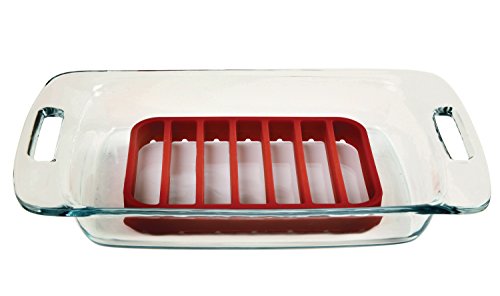 Norpro Rectangle Silicone Roasting Rack, Red, 1 EA (299)