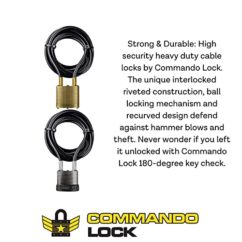 Commando | Cable Lock Steel | Military-Grade | 8 Ft.
