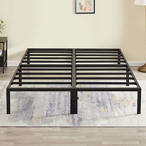 GreenForest 70 in L Shaped Desk with Drawers and Printer Stand and Queen Size Bed Frame Easy Quick Assembly