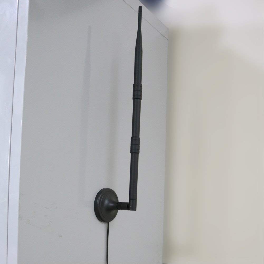 Wi-Fi Antenna Base, HUACAM HCM35N Wi-Fi Antenna Magnetic Stand Base RP SMA Male to Female Connector with 10 ft Extension Cable