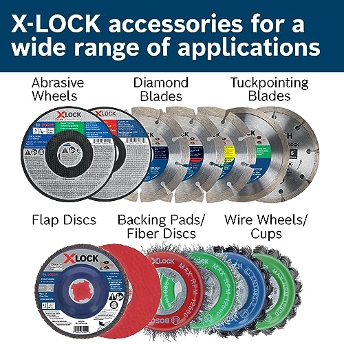 BOSCH MGX0600 6 In. X-LOCK Backing Pad with X-LOCK Clip - Medium Hardness, Use with Fiber Discs, for Applications in Metal Surface Finishing, Weld Blending, Rust Removal