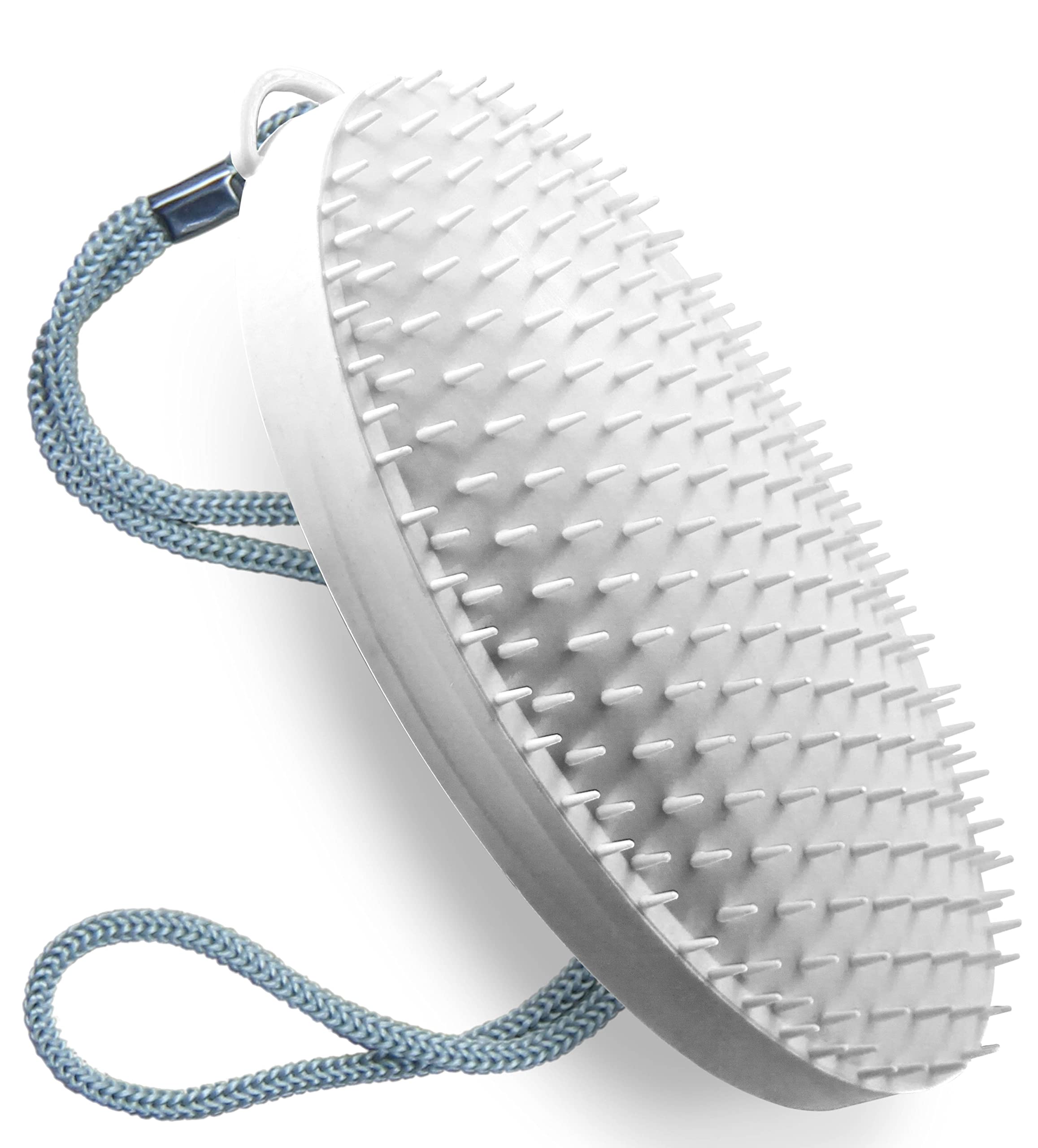 WIZKER Exfoliating Brush: Ingrown Hair Prevention, Razor Bump Treatment | Original Extra-Strength Bristle Exfoliator for Face, Body, Leg, Bikini | Shaving and Waxing Solution | Bath Shower Waterproof