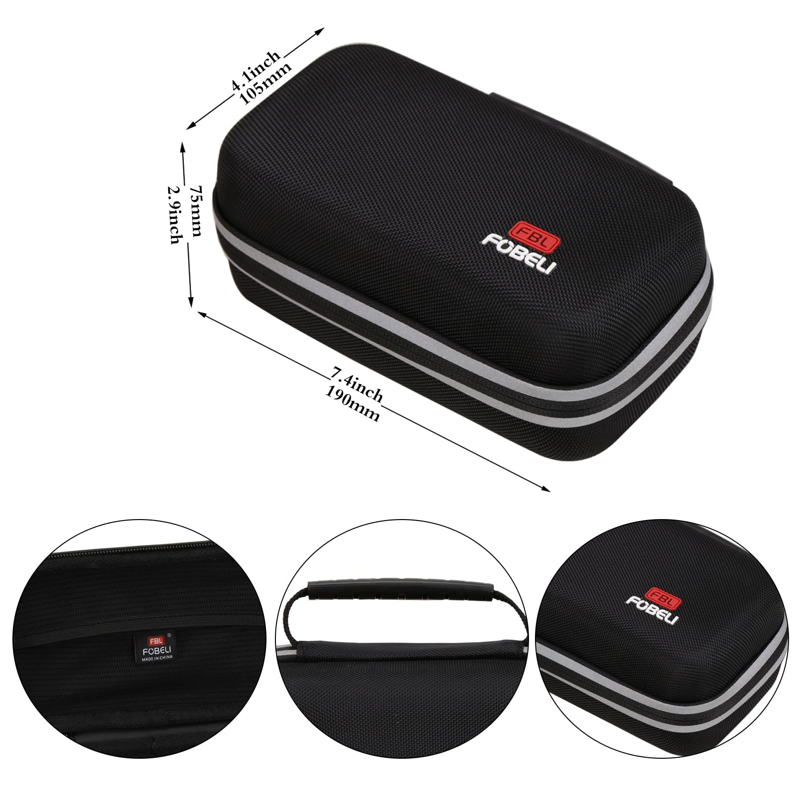 FBLFOBELI Hard Carrying Case for BESTEK Universal Travel Adapter 220V to 110V Voltage Converter (Case Only)