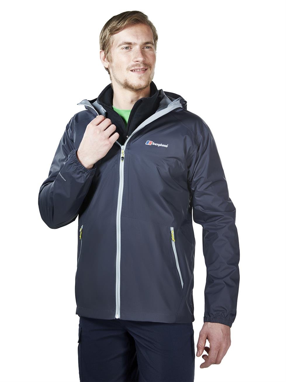 Berghaus Men's Deluge Light Waterproof Shell Jacket, Carbon, XXL