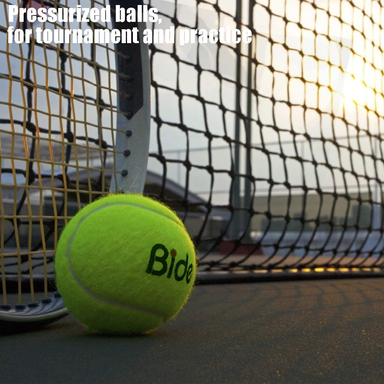 Bidem Tennis Balls, Pressurized Tennis Ball for Tournament and Practice-Pack of 12