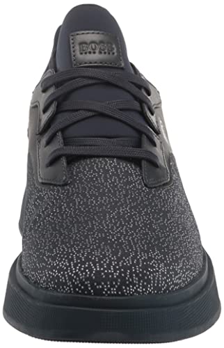 BOSS Modern Neoprene Lace Up Sneaker Navy/Silver