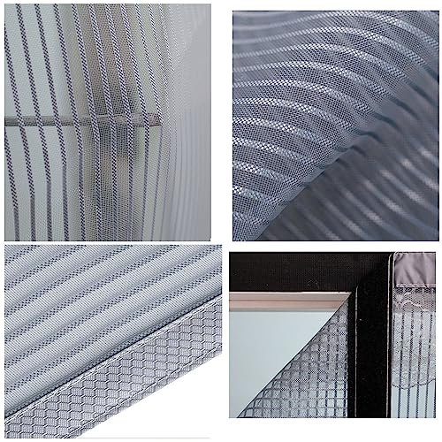 Magnetic Screen Door Pet and Kid Friendly Mosquito Curtain Self Sealing Mesh Curtain Full Frame Hook & Loop for Patio Doors -D-100x220cm(39x87inch)