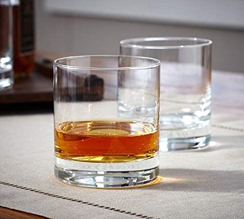 Whiskey Decanter Set with Whiskey Glasses and Airtight Stopper for Vodka, Bourbon, Brandy. Italian Glass | 23.75oz with 2 pack 11oz glasses, Made in Italy