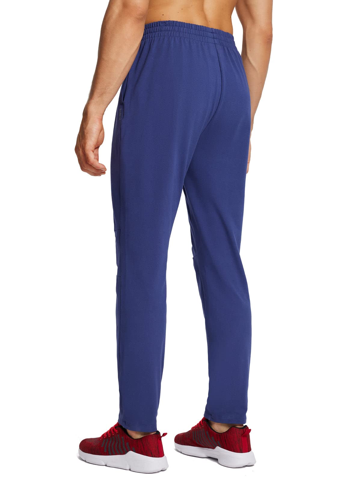 BALEAF Joggers for Men Sweatpants Cotton Workout Athletic Casual Exercise Running Jogger Sweatpants with Pockets Navy Blue L
