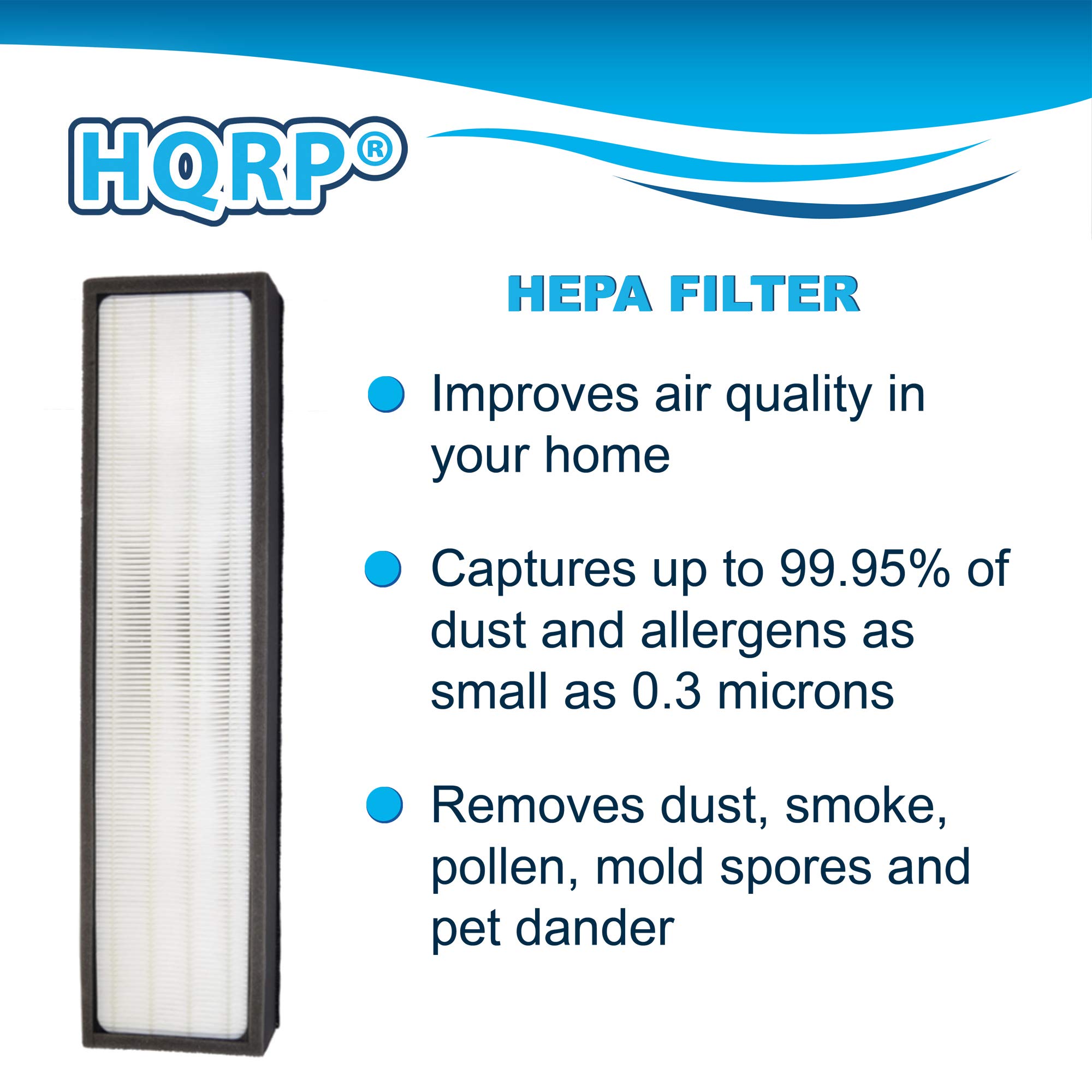 HQRP Air Filter Kit compatible with Lowe's 560976, LOWESRAPF-E-4, FLT5000; Idylis 3-Speed 193-sq ft IAP-GG-125 Energy Star