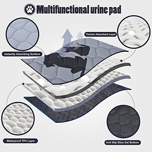 JUMEIHUI Washable Pee Pads for Dogs, Reusable Pee Pads for Dogs Non Slip,Pet Supplies Dog Pee Pads Extra Large,Playpen,Indoor 18X24(Pack of 2)