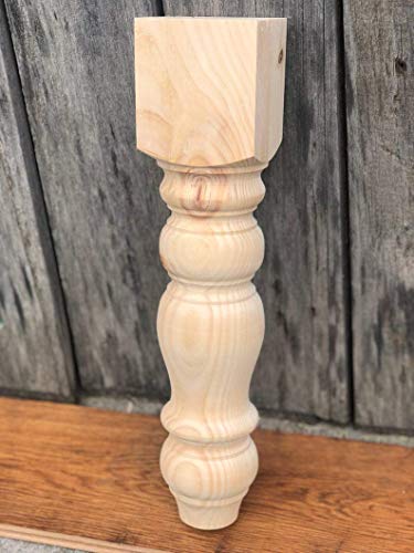 CAROLINA LEG CO. Chunky Bench Legs - Perfect for Coffee Tables - Set of 4 - Made in NC - Dimensions: 3.5" x 16"