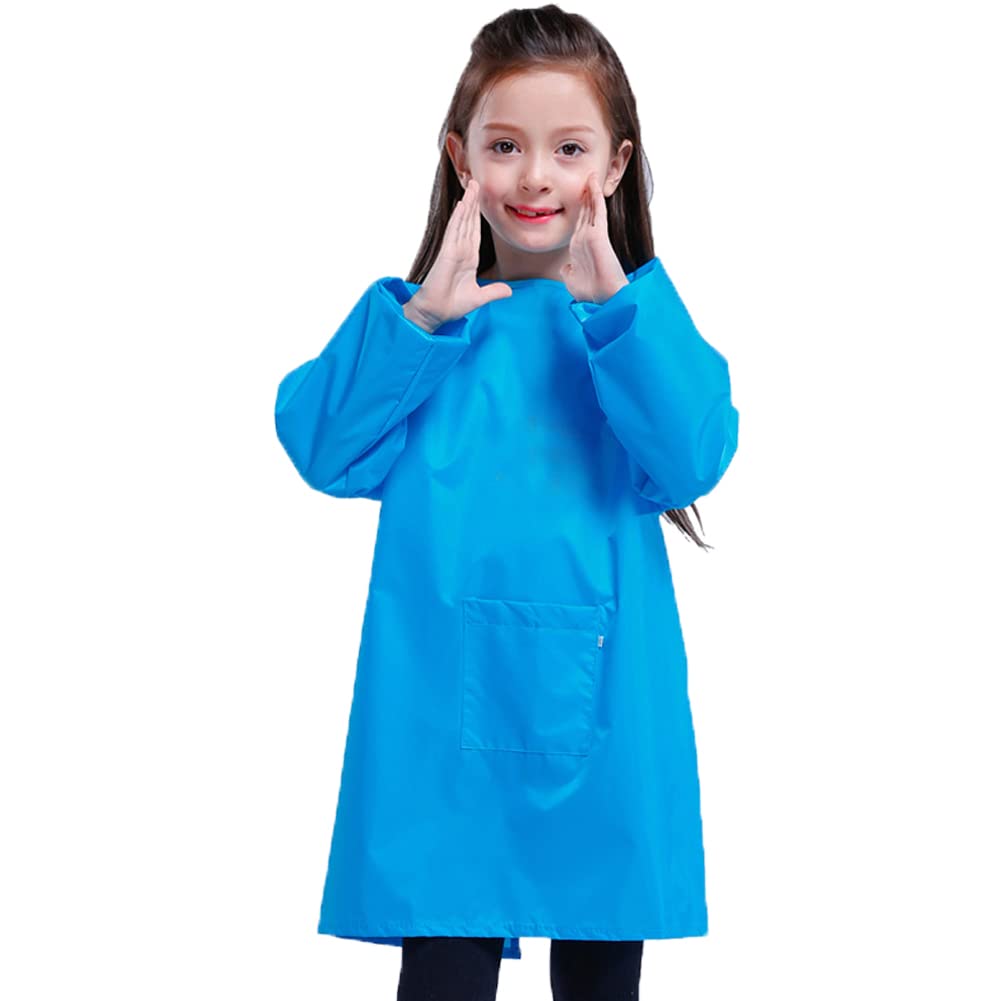 Huahui Kids Art Smock Waterproof Child Artist Painting Apron for Girls and Boys School Art Class Age 5-8