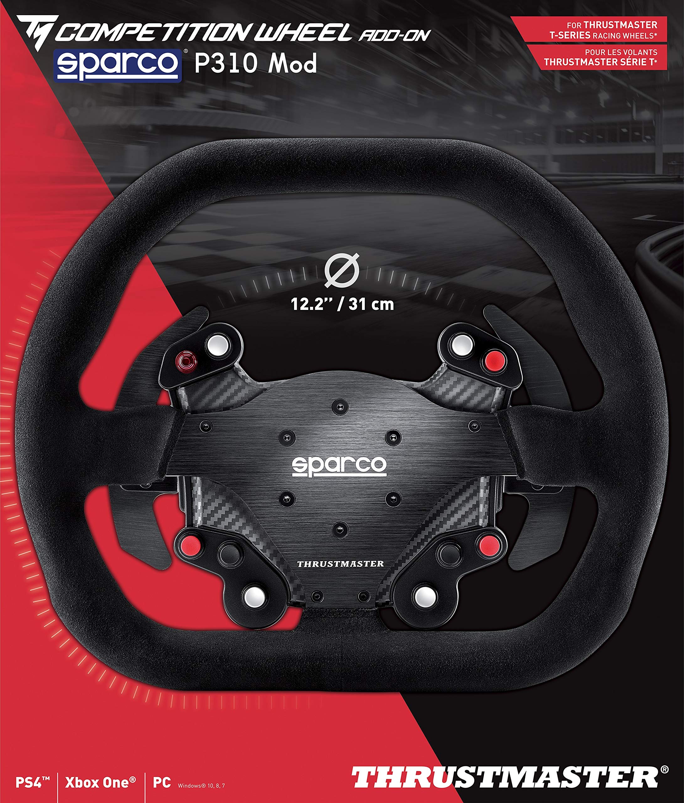 THRUSTMASTER Competition Wheel Add-On Sparco P310 Mod + T-LCM Pedals Bundle for Racing Games (PS5/PS4/Xbox/PC)