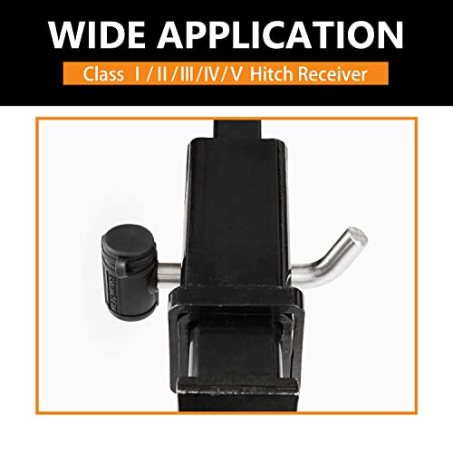 META Hardware Swivel Head Trailer Hitch Lock, Right Angle 1/2β and 5/8β Diameter Dual Bent Pin for Class I II III IV V Hitches, Anti-Theft Hitch Pin Lock Compatible with Tow Truck, Boat, Bike