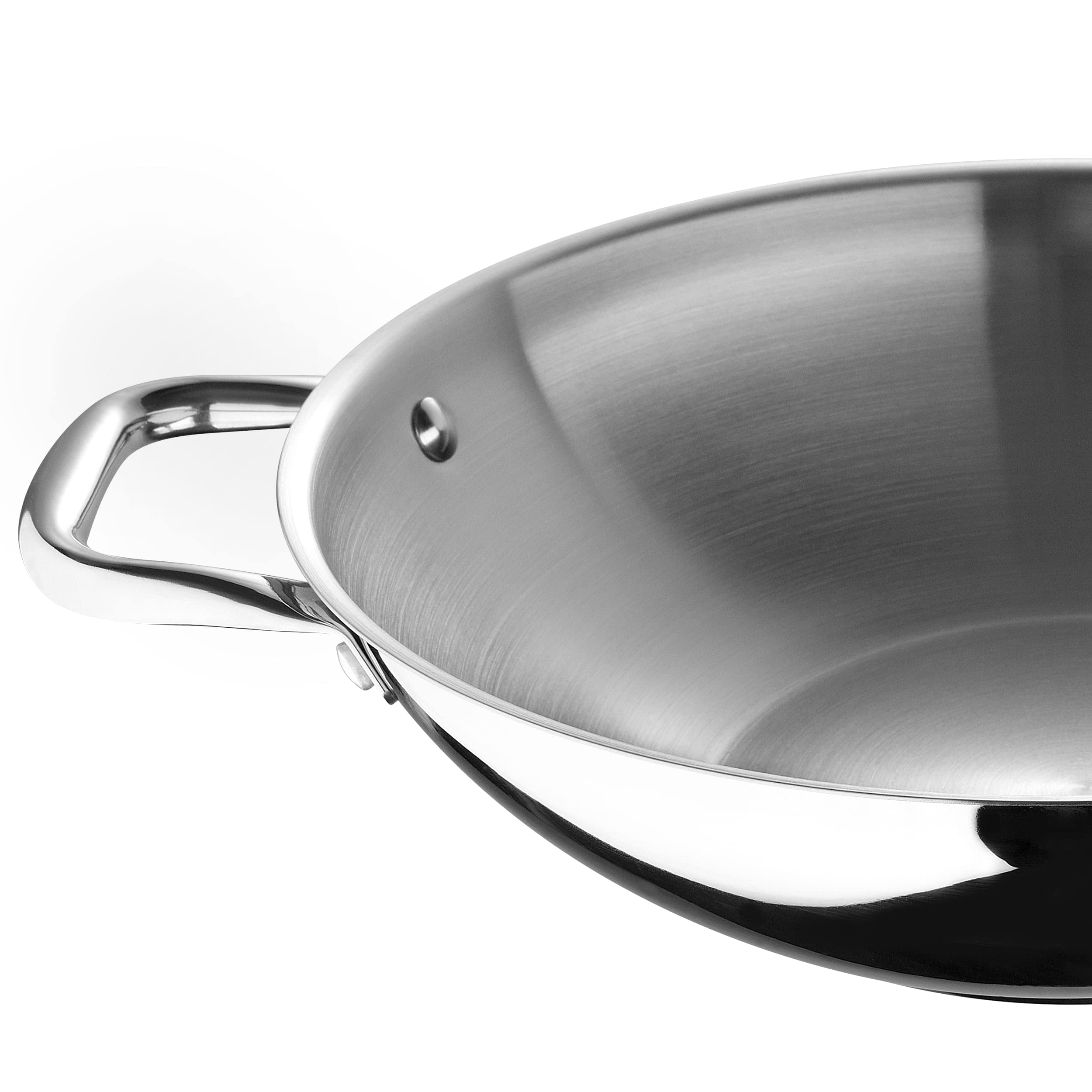 Bergner - Gourmet - 8 Quart Dutch Oven with Lid – Stainless-Steel Non-Stick Medium Dutch Oven with Tempered Glass Lid - Even Heat Distribution - Safe For All Stove Types