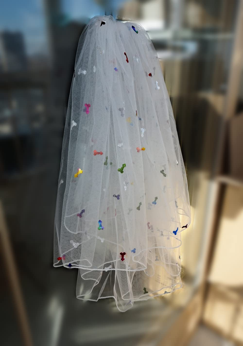 Bachelorette Party Novelty 2 Tiered Veil with Comb Bride To Be Veil Bachelorette Party Supplies