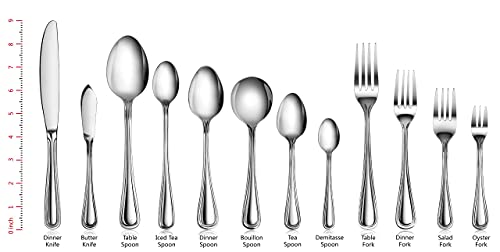 New Star Foodservice 58062 Slimline Pattern, 18/0 Stainless Steel, Salad Fork, 6.25-Inch, Set of 12