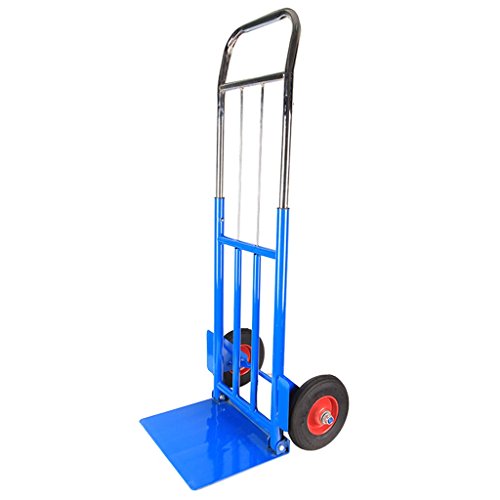BJL-Hang Truck Blue Trolleys Two Rounds Trolley Moving Tools Hand Pull Flatbed Truck Pull The Truck Hand Truck Load 100 Kg OYO (Color : Blue)
