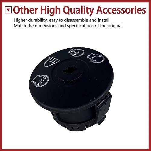 H-Jun Ignition Switch 3 Position with Key for Cub Cadet, MTD, Troy-Bilt, Husqvarna, Craftsman, Delta, JD Riding Lawn Mower, 725-04228, 925-04228
