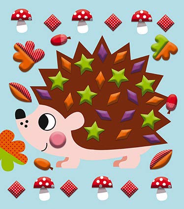 Janod Crafts – No Mess No Glue Foam My First 3D Animal Sticker Mosaic Picture Kit – Creative, Imaginative, Inventive, and Developmental Play - STEAM Approach to Learning – Ages 3-8+