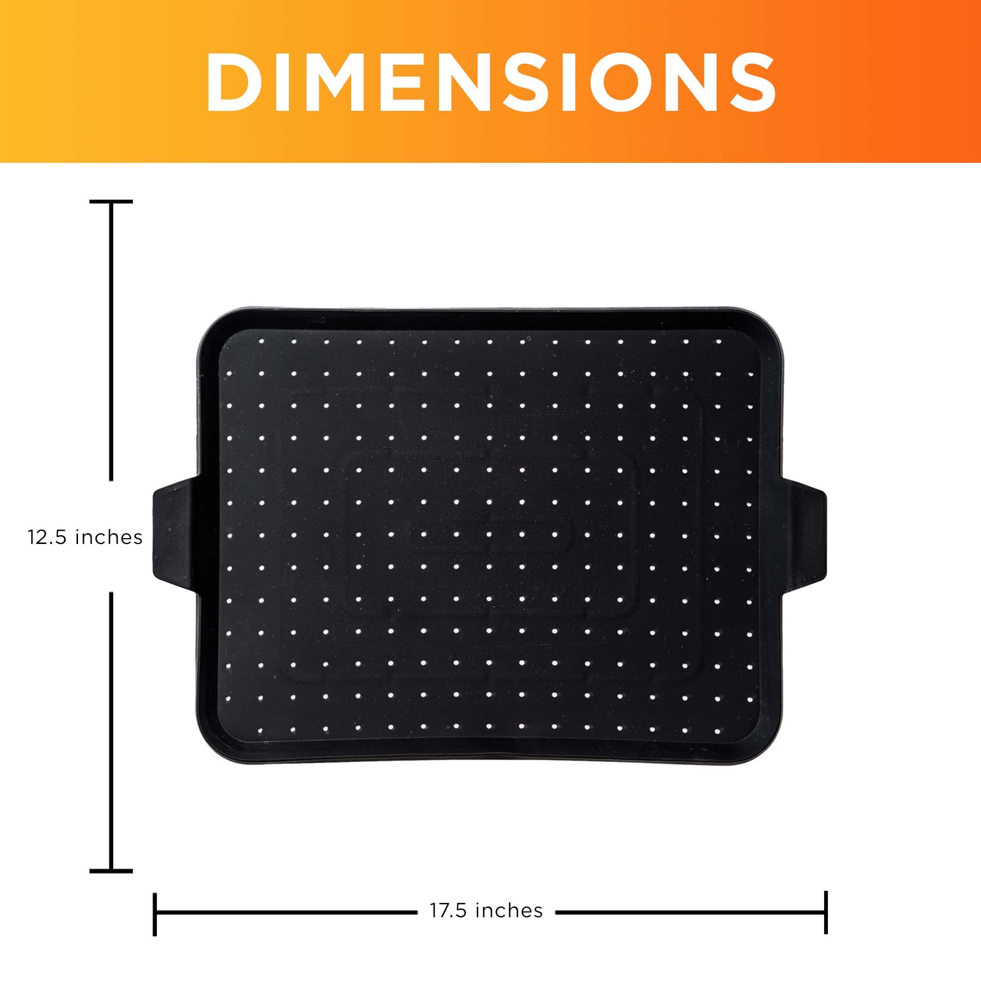 Beckon Ware | USA | Multi-Use Oven Safe Baking Mat & Splatter Screen for Frying Pan - 17.5 x 12 Inch