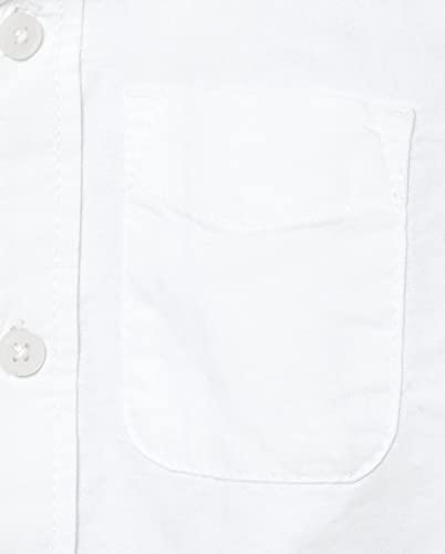 The Children's Place Baby Boys and Toddler Boys Short Sleeve Oxford Button Down Shirt, White, 3T