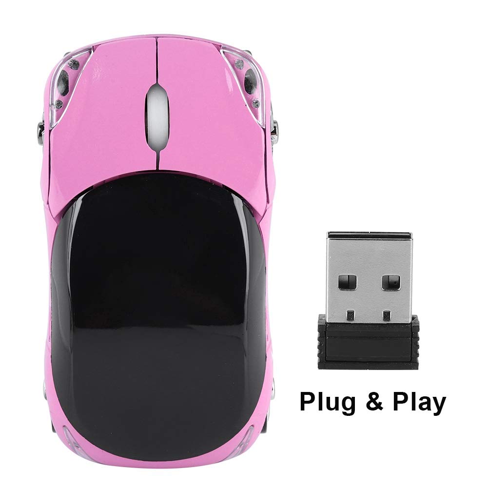 Lazmin Wireless Mouse, 2.4G Wireless Mouse Bluetooth Optical Mouse 1600DPI for Mac/ME/Windows PC/Tablet Gaming Office (Pink)