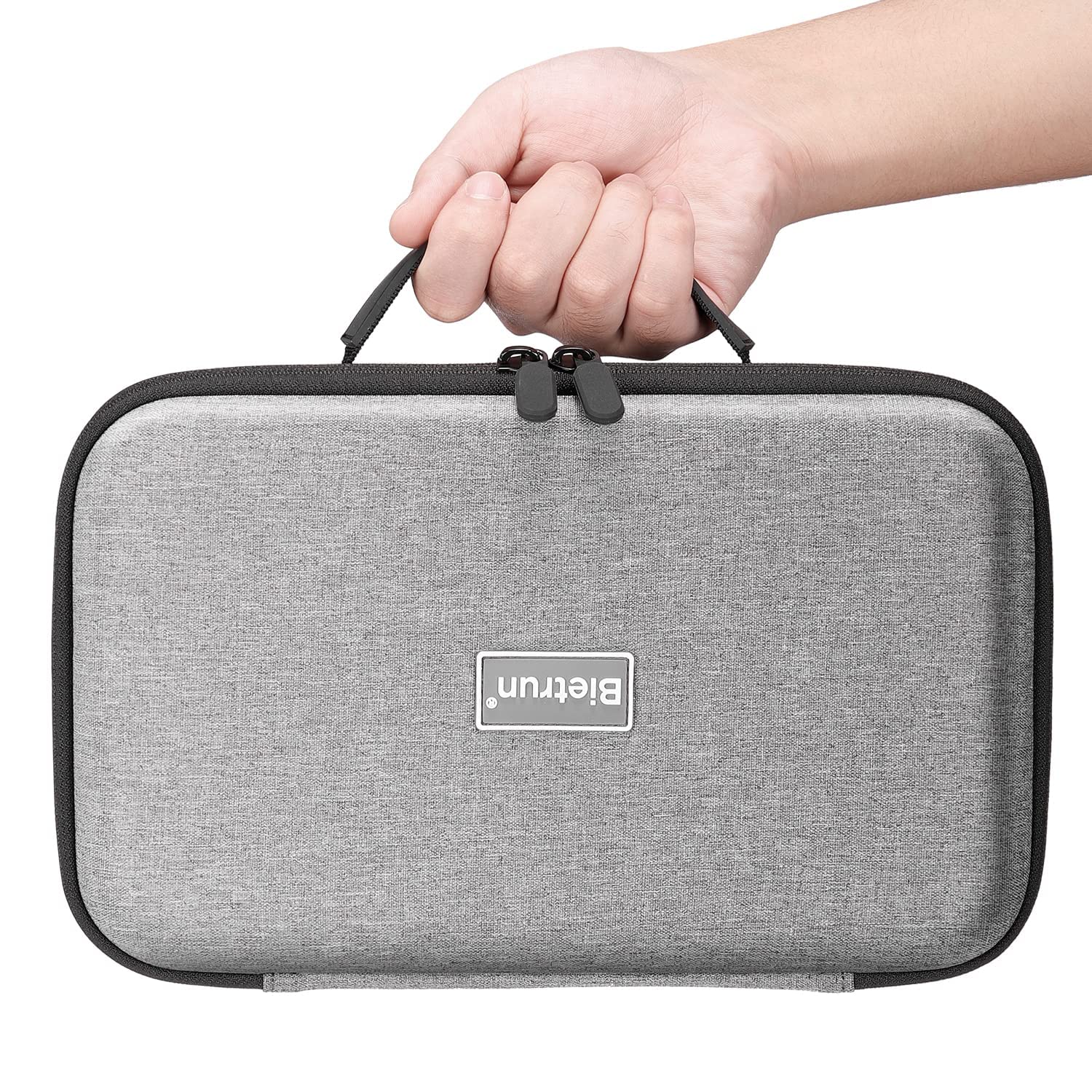 Bietrun Wireless Microphone Portable Storage Case WXM02 WXM04 WXM19 WXM21, Dual Mic Bag with EVA Hard Shell Exterior, Case Only, for travel outing handheld