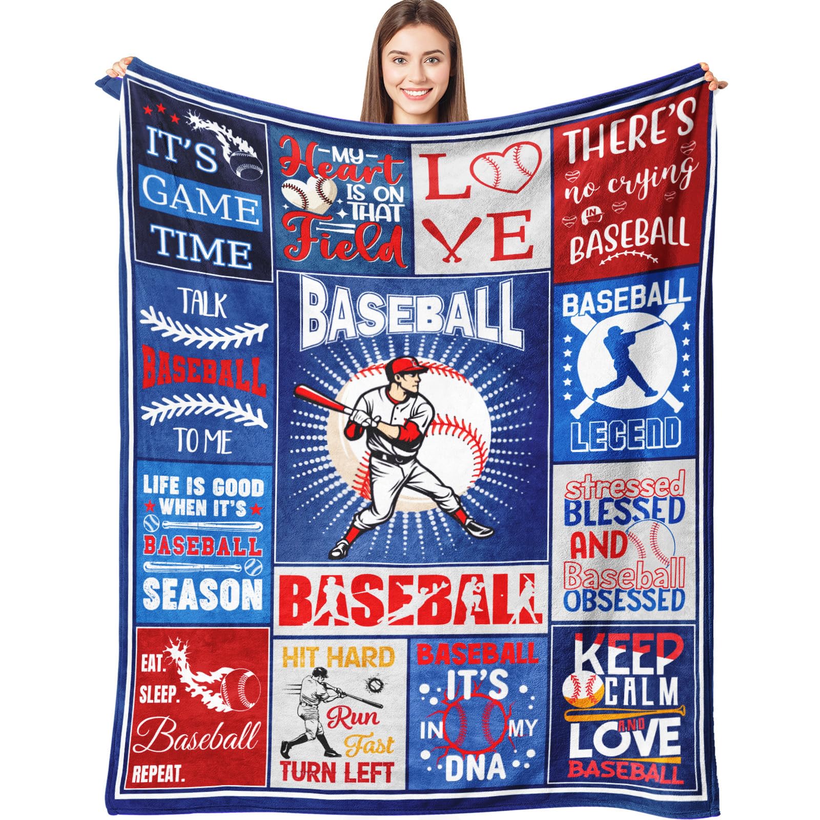 CieCeaCia Baseball Blanketļ¼Baseball Blanket Giftsļ¼Baseball Gifts for Boysļ¼Baseball Gifts for Teamļ¼Gifts for Baseball Lovers, Best Baseball Coach Team Gifts 50"x40"