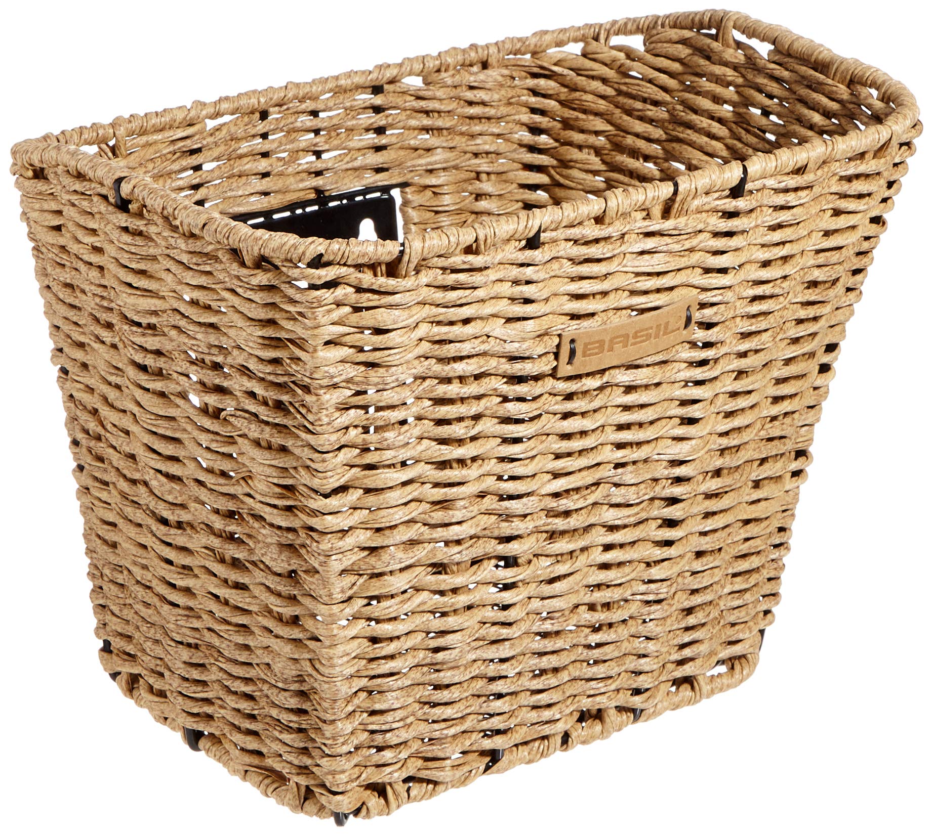 Basil Unisex - Adult Bremen Rattan Look Fm Bicycle Basket, Seagrass, 26 cm x 35 cm x 27 cm
