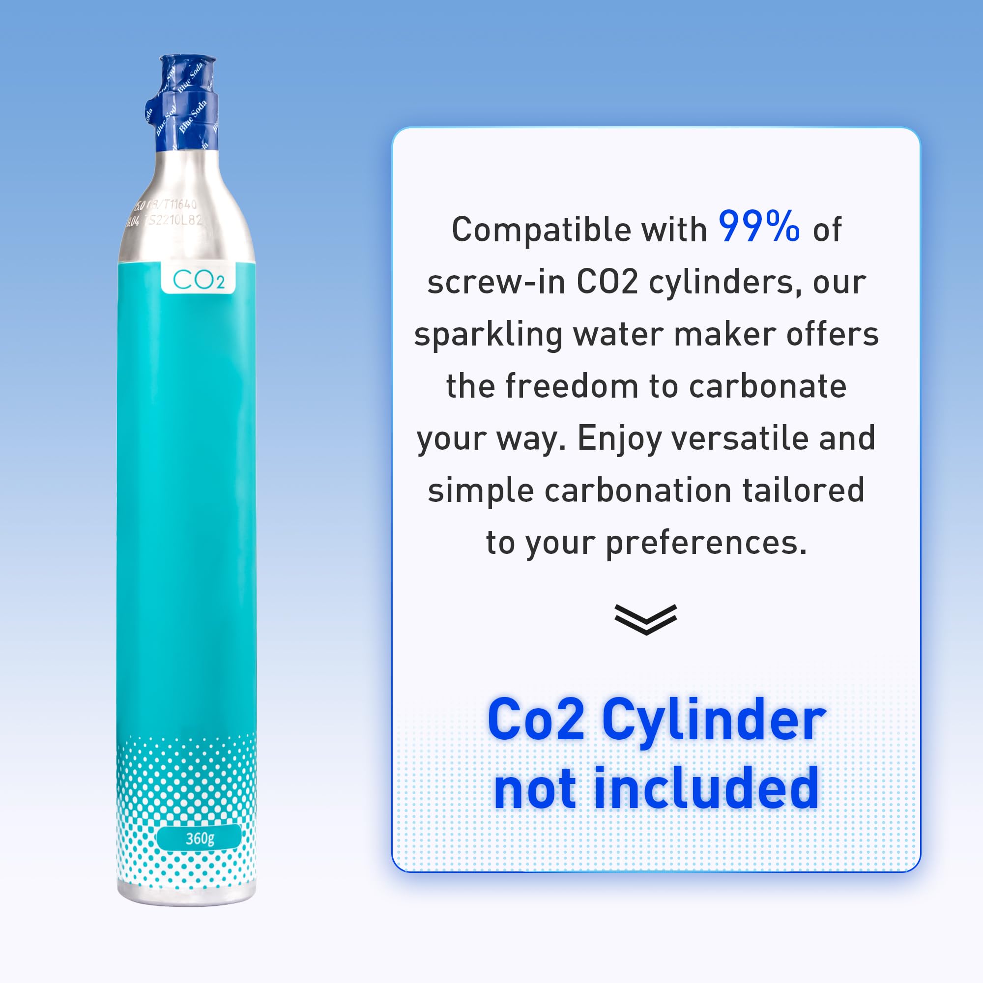 Daski Daski sparkling water maker soda water maker with carbonating bottle for home, sommer refreshing drink, color black.